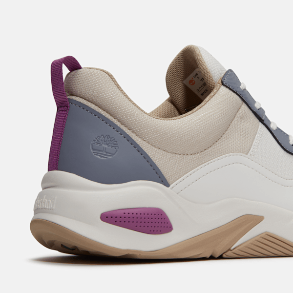 Delphiville Low Sneaker zum Schnuren fur Damen in WeiB Violett