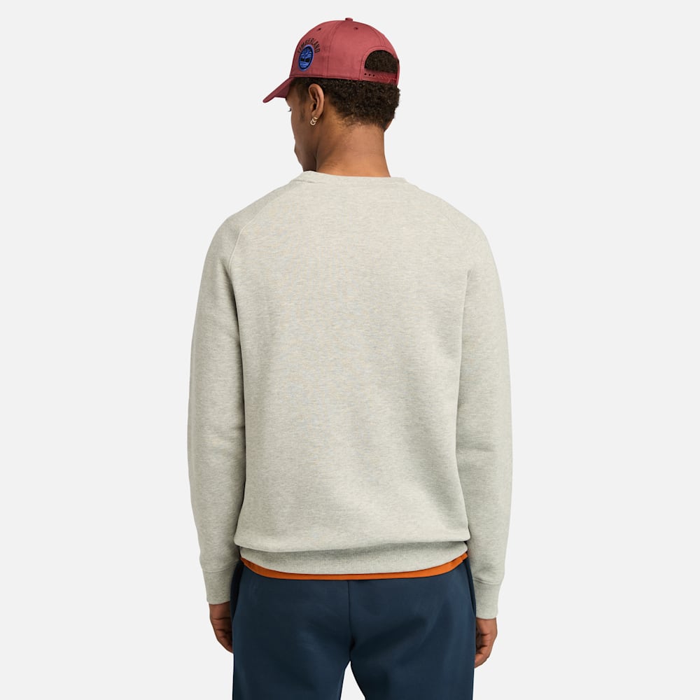 Exeter River sweatshirt met ronde hals voor heren in lichtgrijs