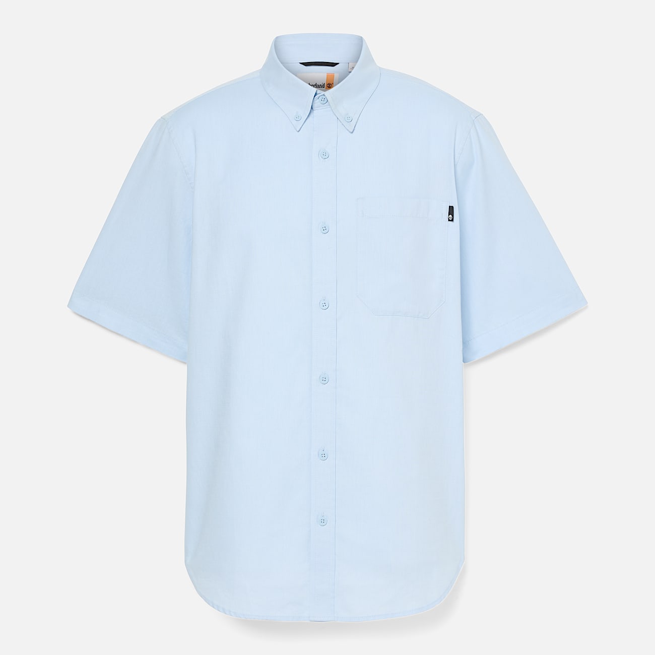 Gale River Yarn Dyed Oxford Short-Sleeve Shirt for Men in Light Blue