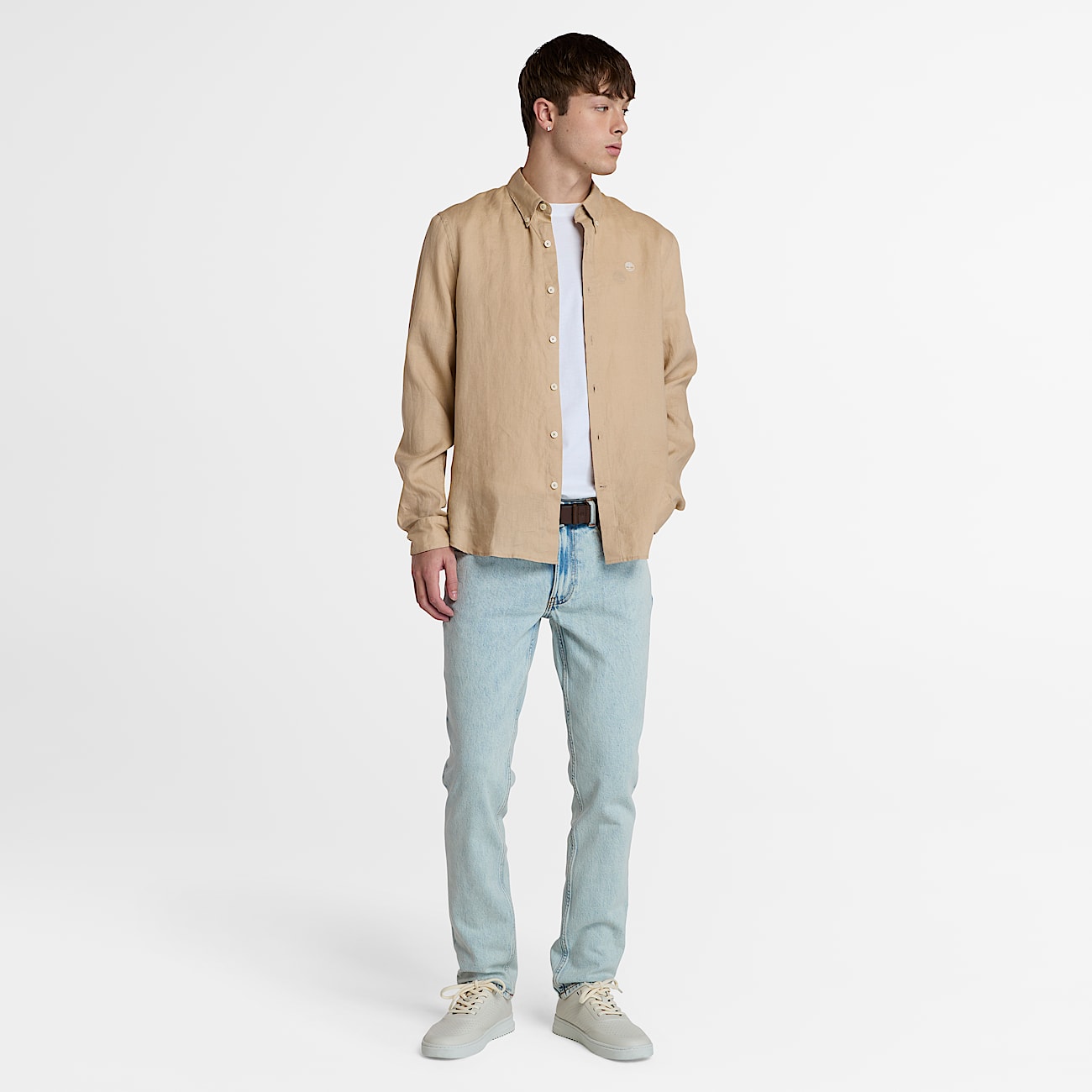 Pantaloni Slim in Denim Sandown da Uomo in grigio