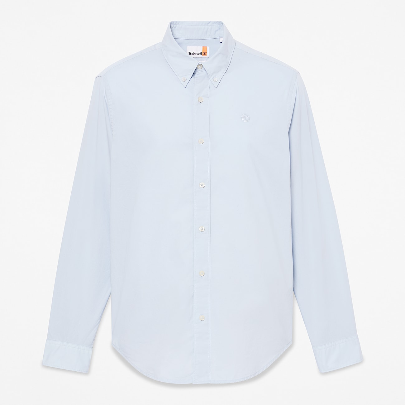 Long-Sleeve Stretch Poplin Shirt for Men in Light Blue