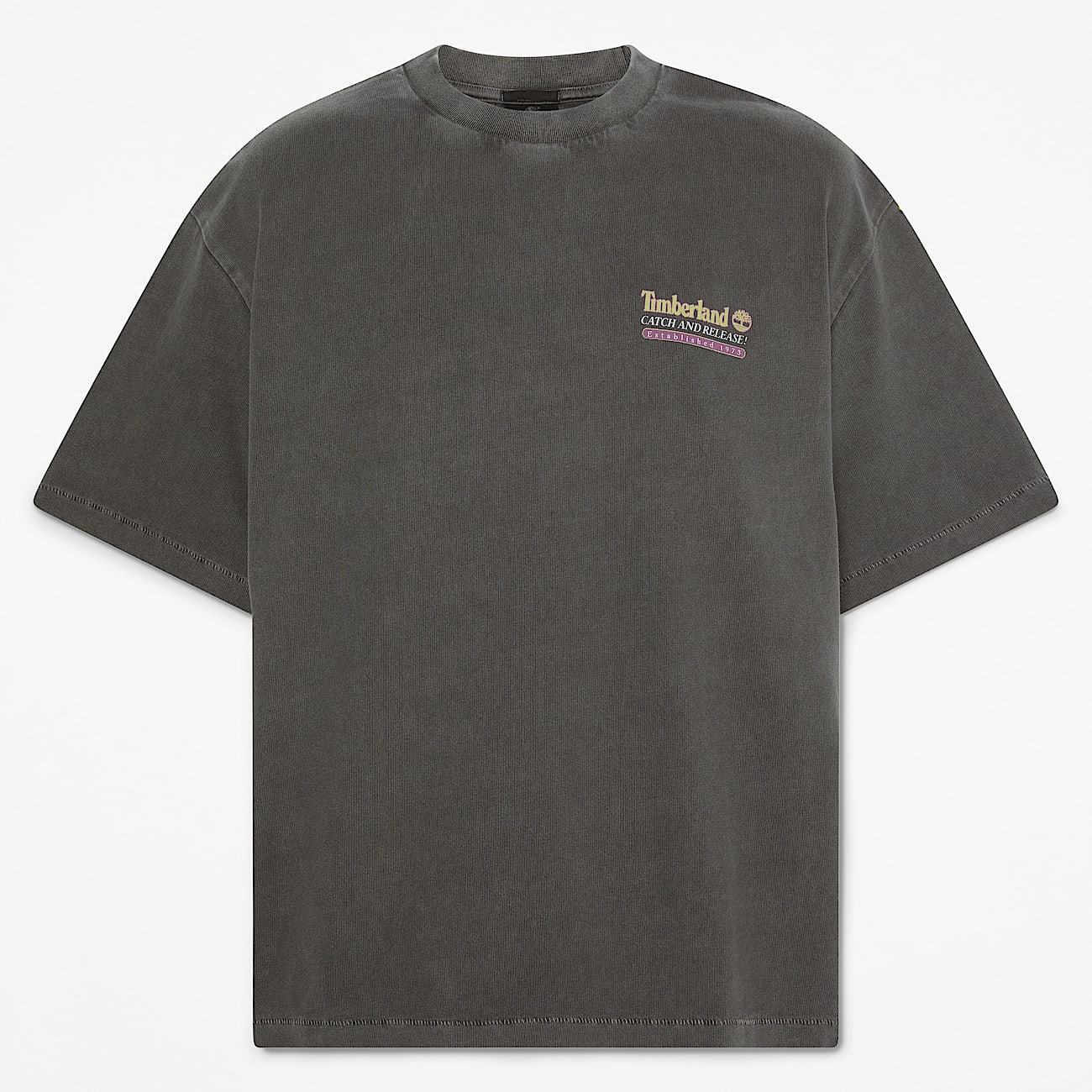 T-shirt Gráfica "Fly Fishing" Sem Género em preto