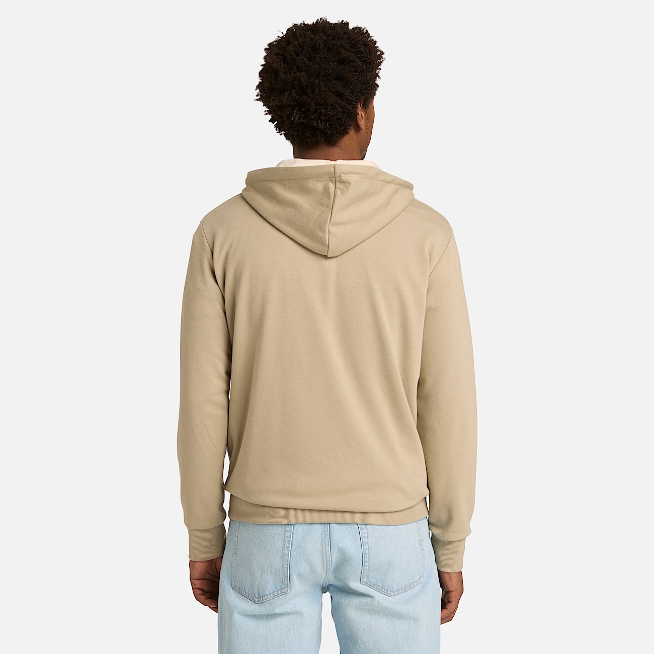 Oyster River Chest Logo Full-Zip Hoodie for Men in Grey