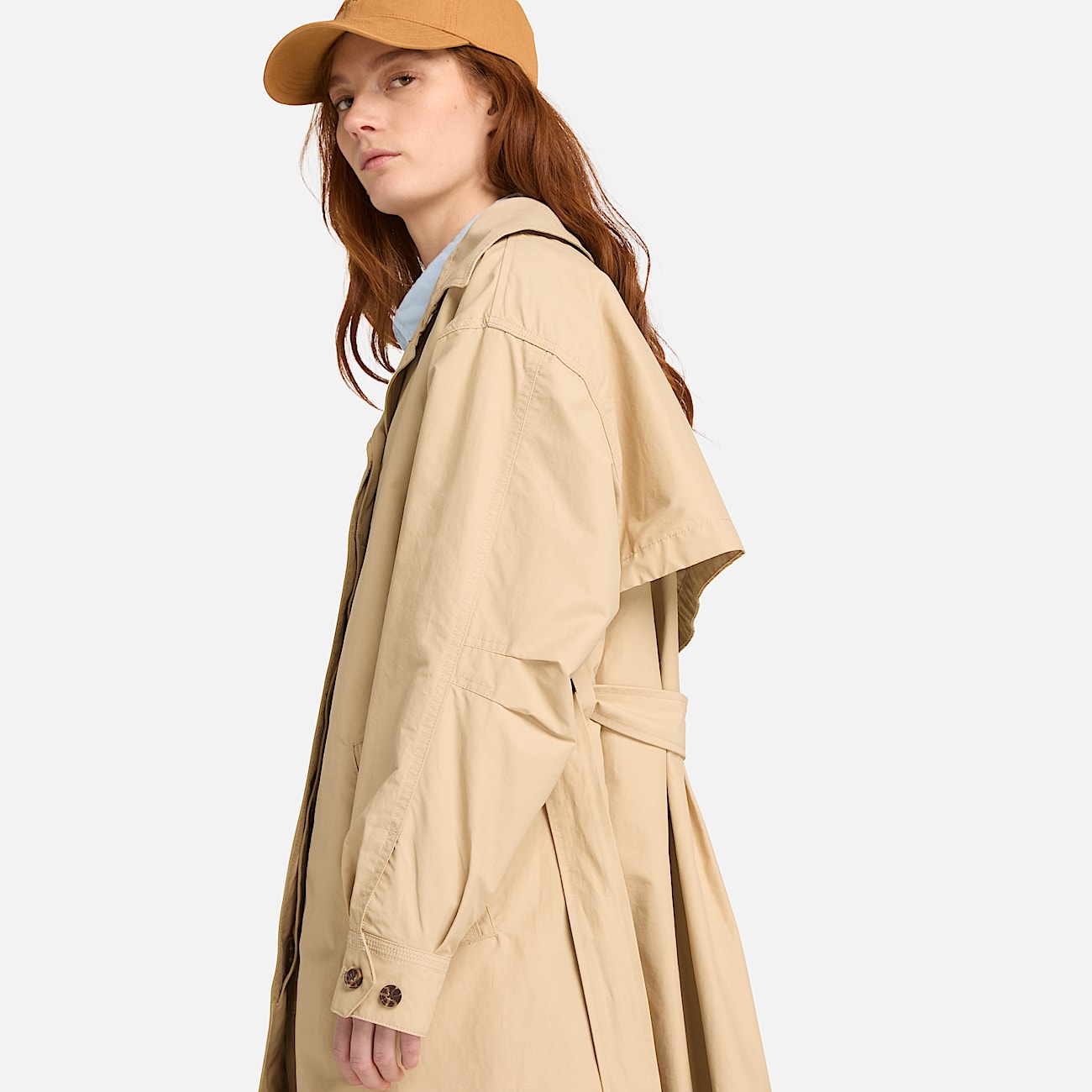 Waterafstotende Lange Regenjas voor dames in beige