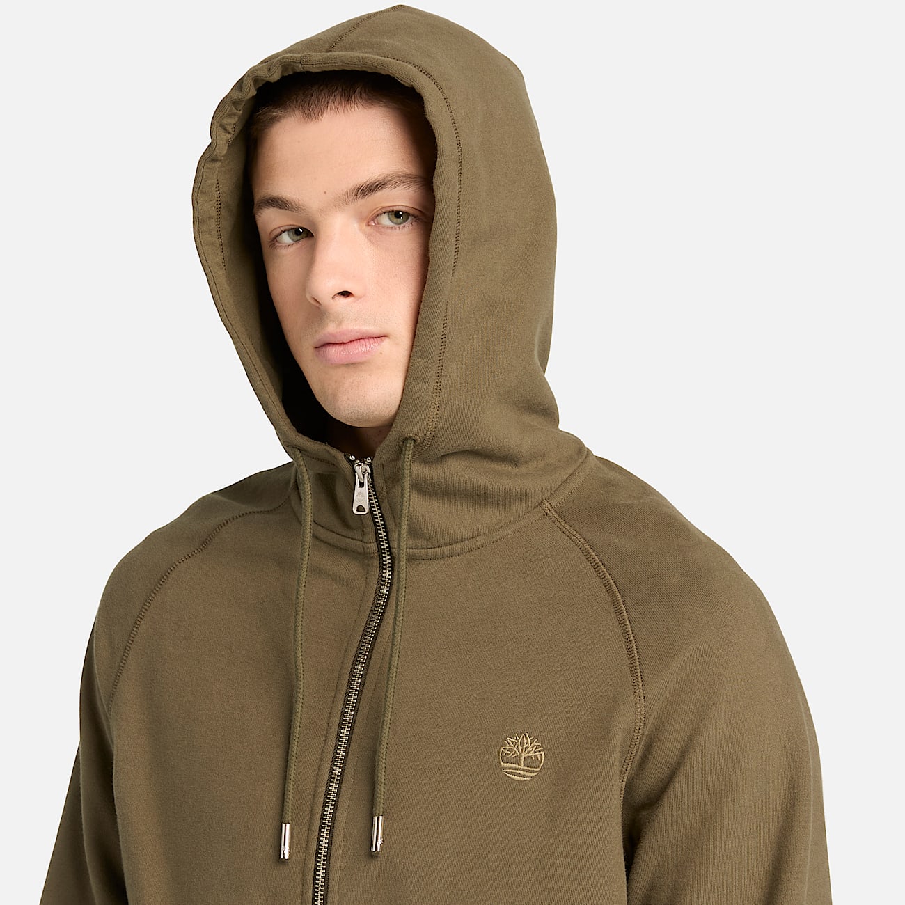 Exeter River Hoodie mit durchgehendem Reißverschluss für Herren in Grün ...