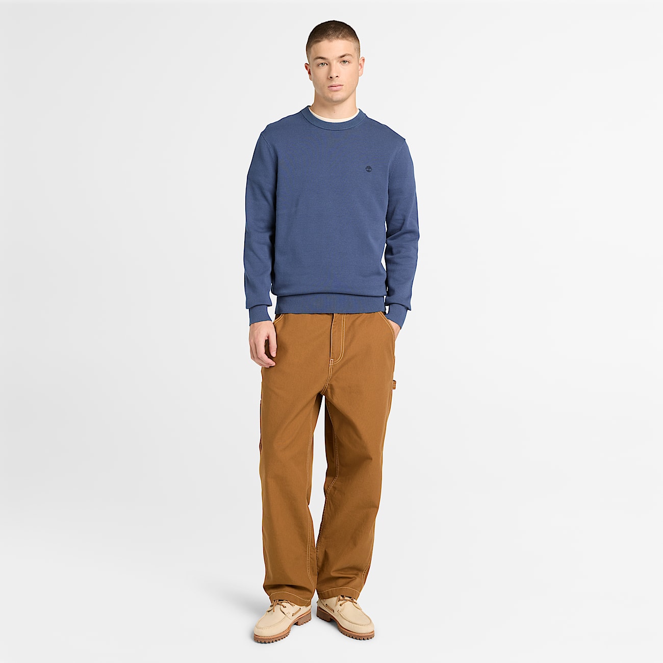 Williams River Cotton Jumper for Men in Dark Blue