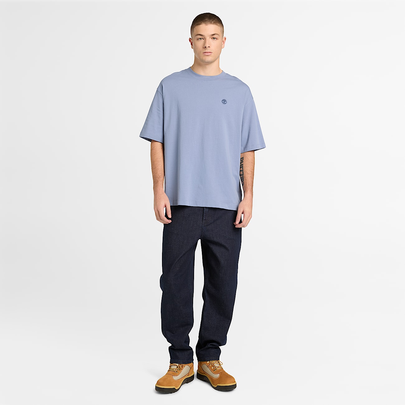 T-shirt a Maniche Corte Dunstan River da Uomo in blu