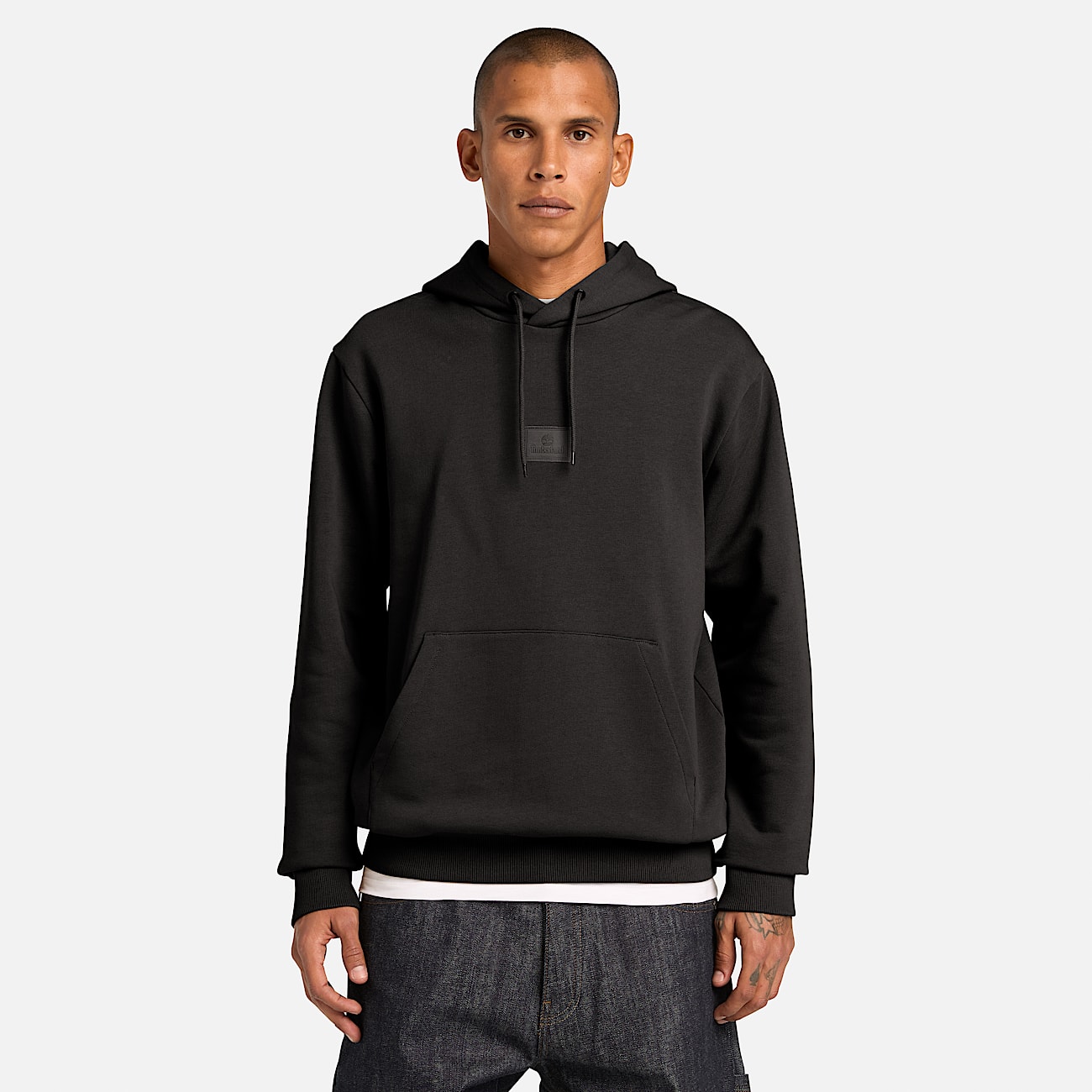 Silicon Badge Hoodie in Schwarz