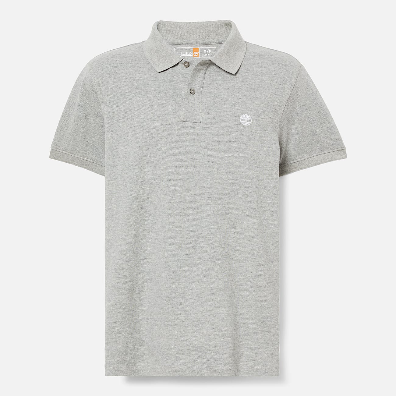 Oyster River Short-Sleeve Polo for Men in Grey/White