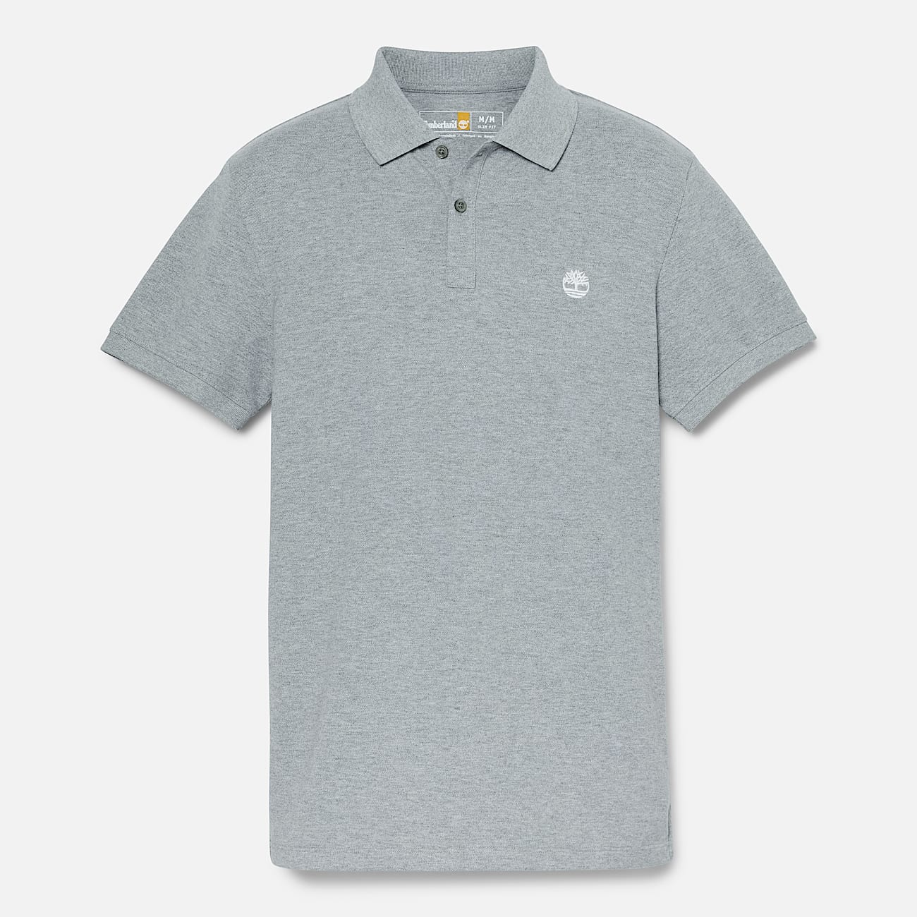 Oyster River Short-Sleeve Polo for Men in Grey/White