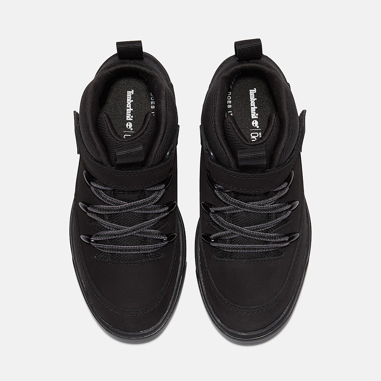 Lisbon Street Mid Hook-and-Loop Trainer for Youth in Black