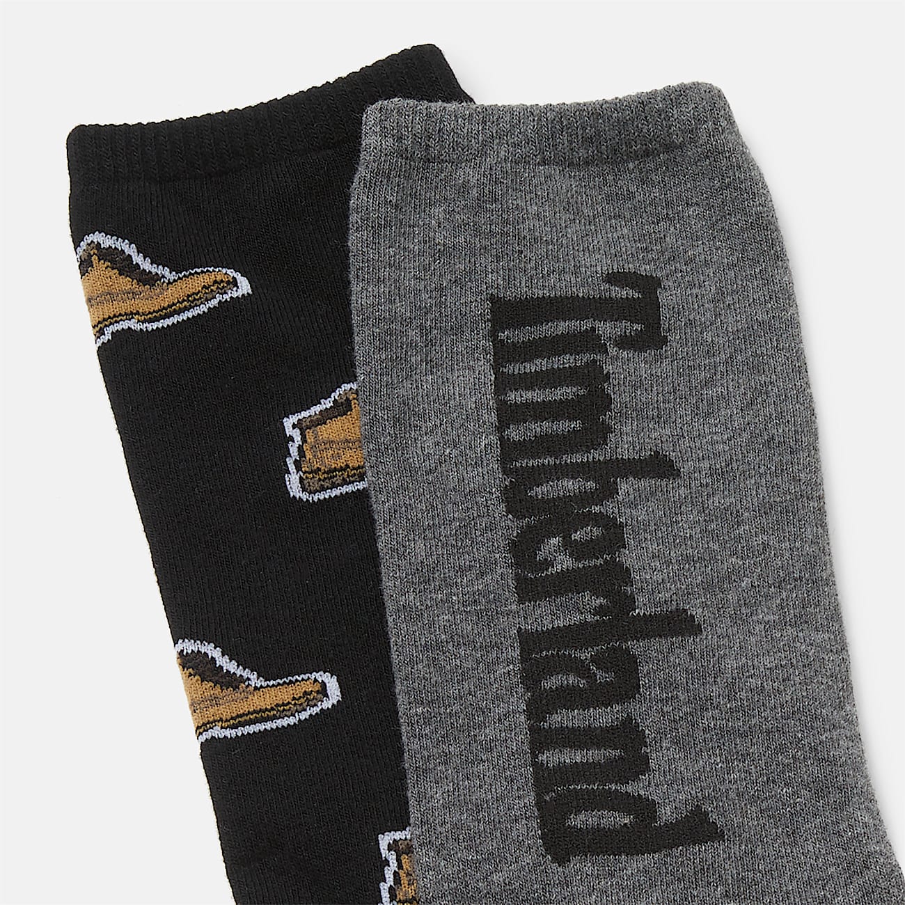All Gender 2 Pair Pack All-over Print Crew Socks in Black
