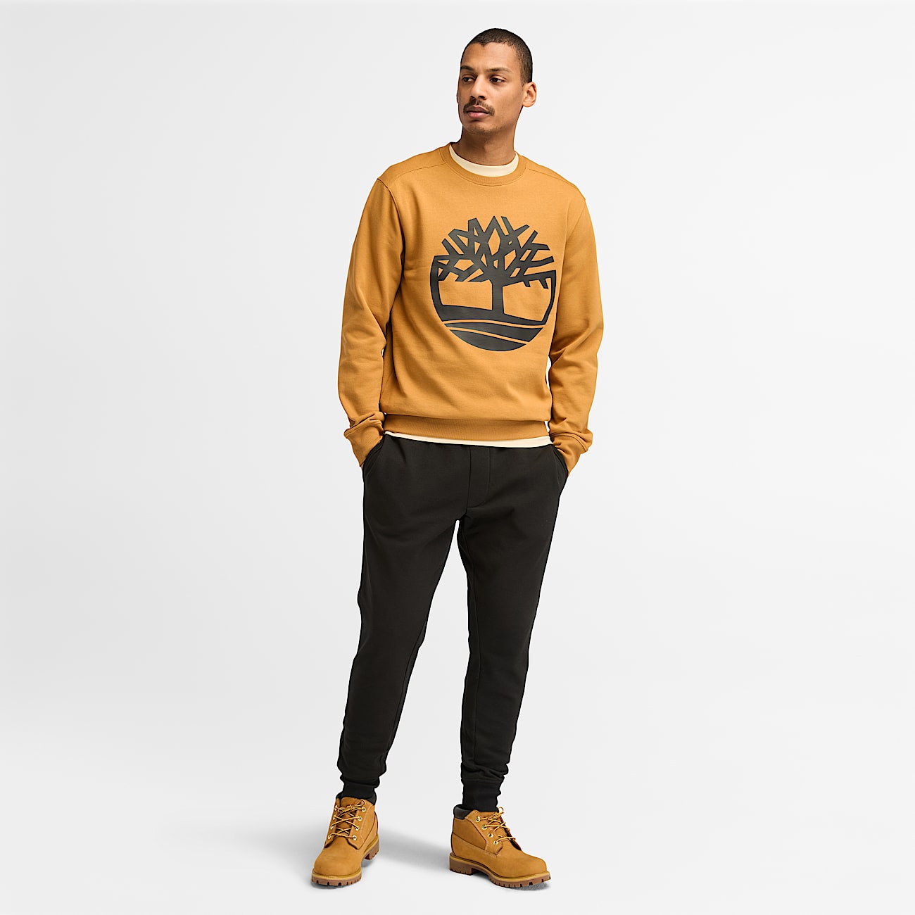 Kennebec River Crew Sweatshirt for Men in Yellow