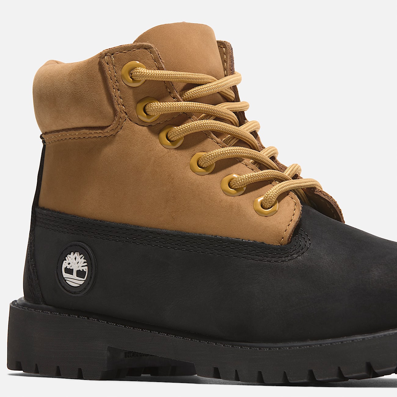 Timberland® Premium 6-Inch Lace-Up Waterproof Boot for Junior in Black ...