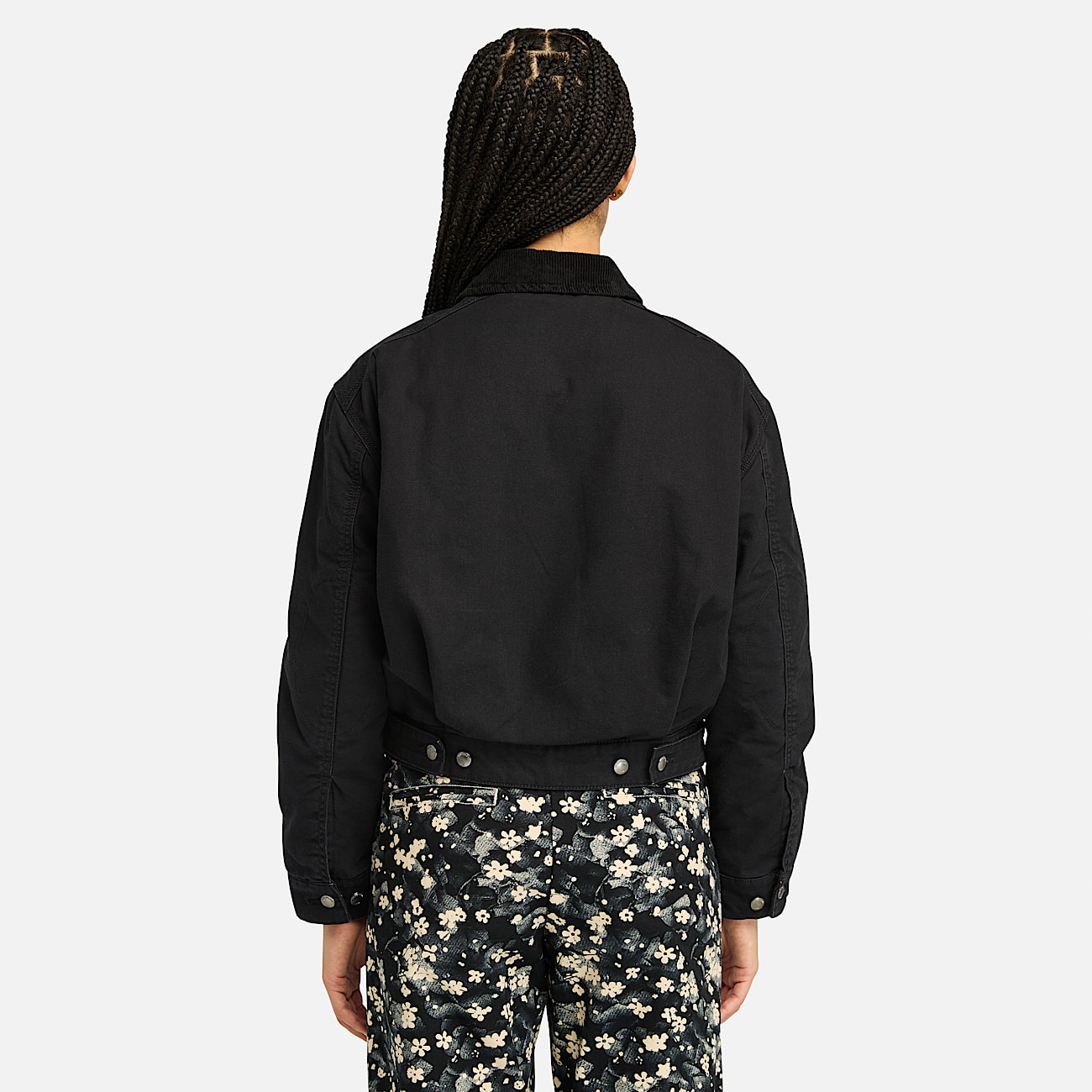 Strafford Quilted Washed Canvas Jacket for Women in Black