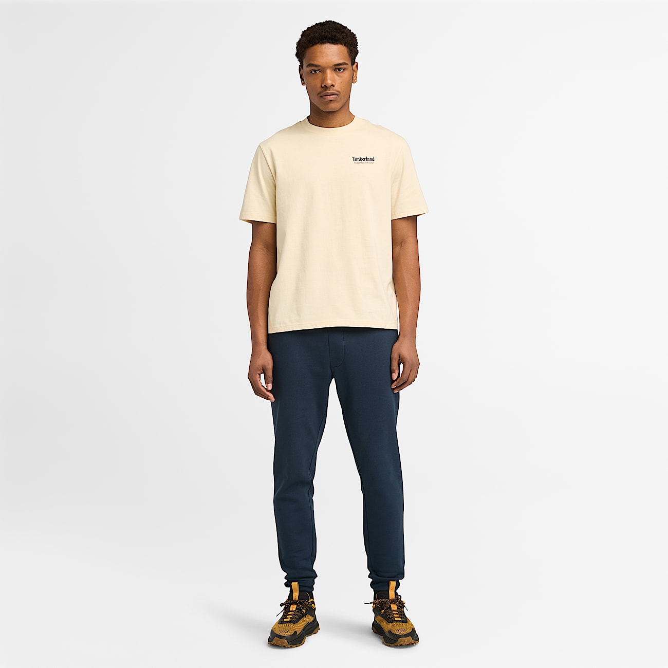 Rugged Active Gear Back-graphic T-Shirt for Men in Beige