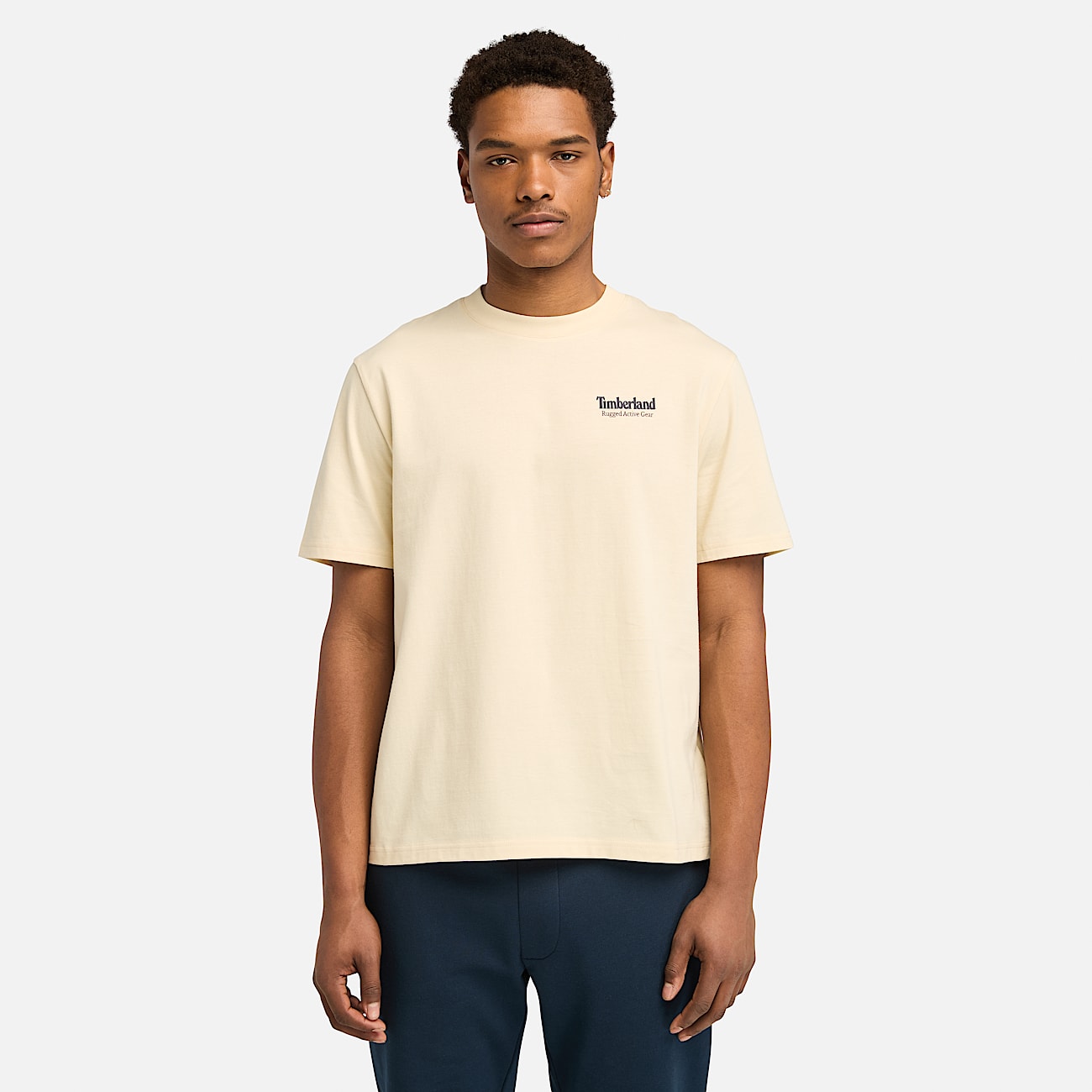 Rugged Active Gear Back-graphic T-Shirt for Men in Beige