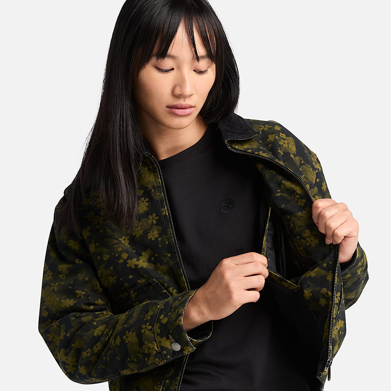 Strafford Quilted Printed Jacket for Women in Dark Print