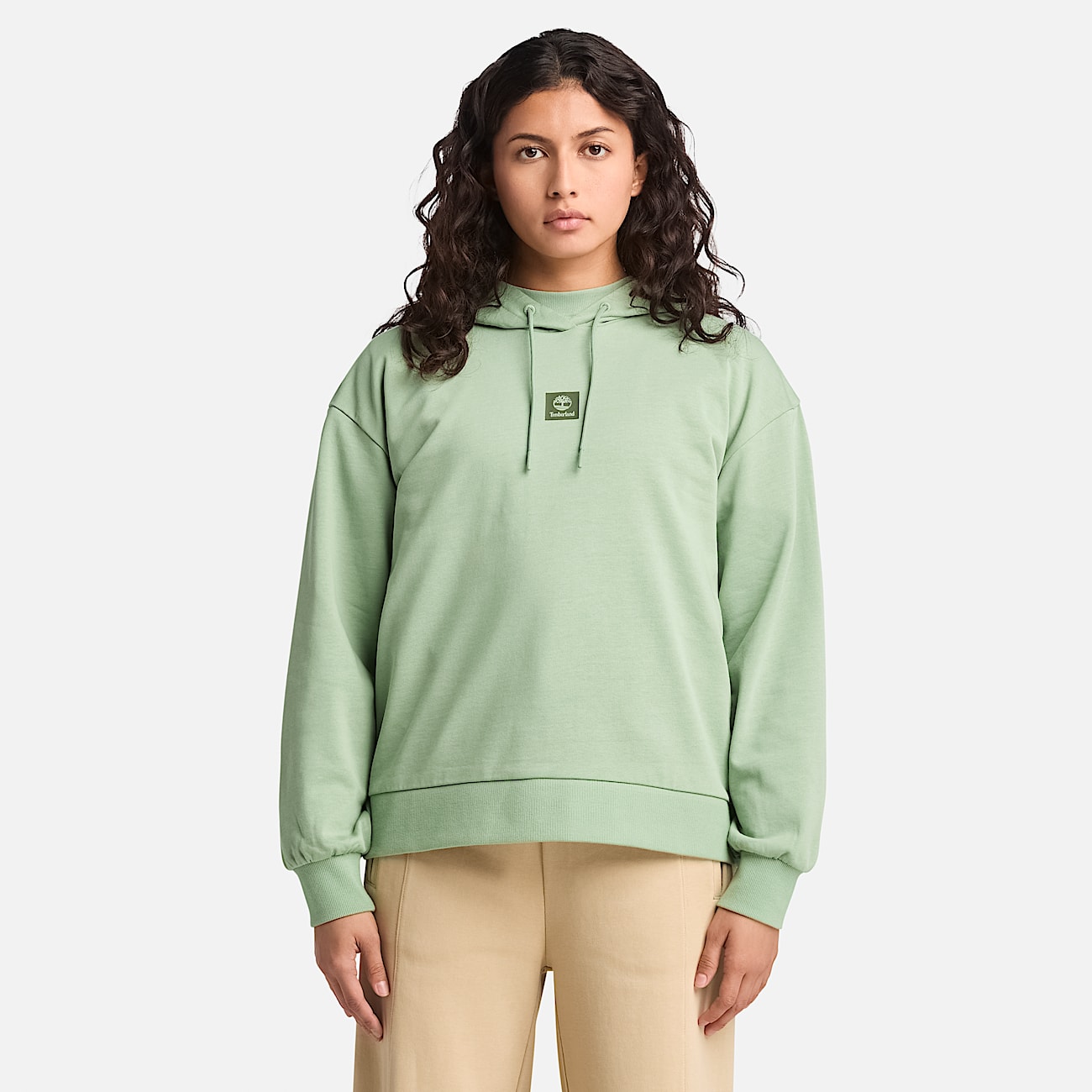 Loop Back Hoodie for Women in Green