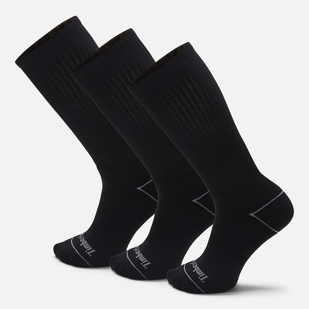 Paquete de 3 pares de calcetines altos Bowden totalmente acolchados en negro