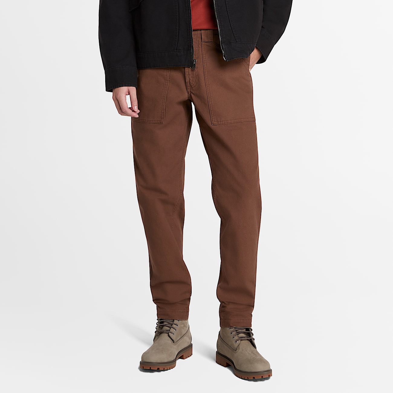 Goffstown Washed Canvas Fatigue Trouser for Men in Brown