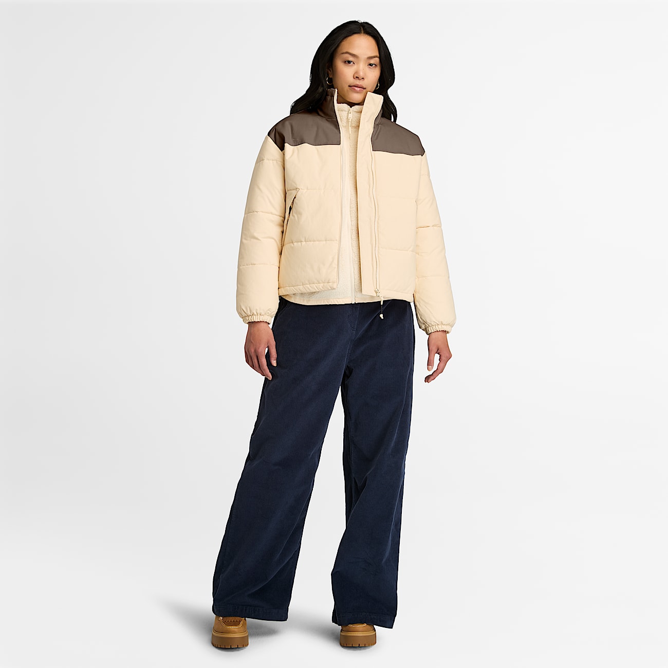 Welch Mountain Synthetic Insulated Puffer Jacket for Women in Beige