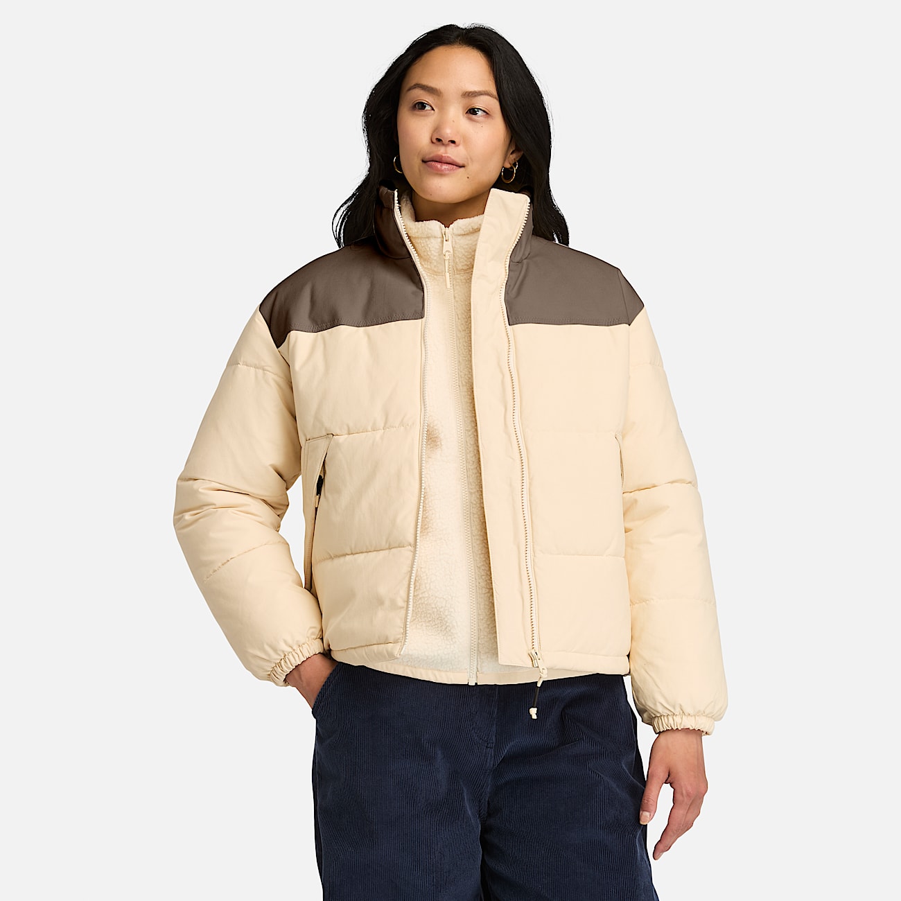 Welch Mountain Synthetic Insulated Puffer Jacket for Women in Beige