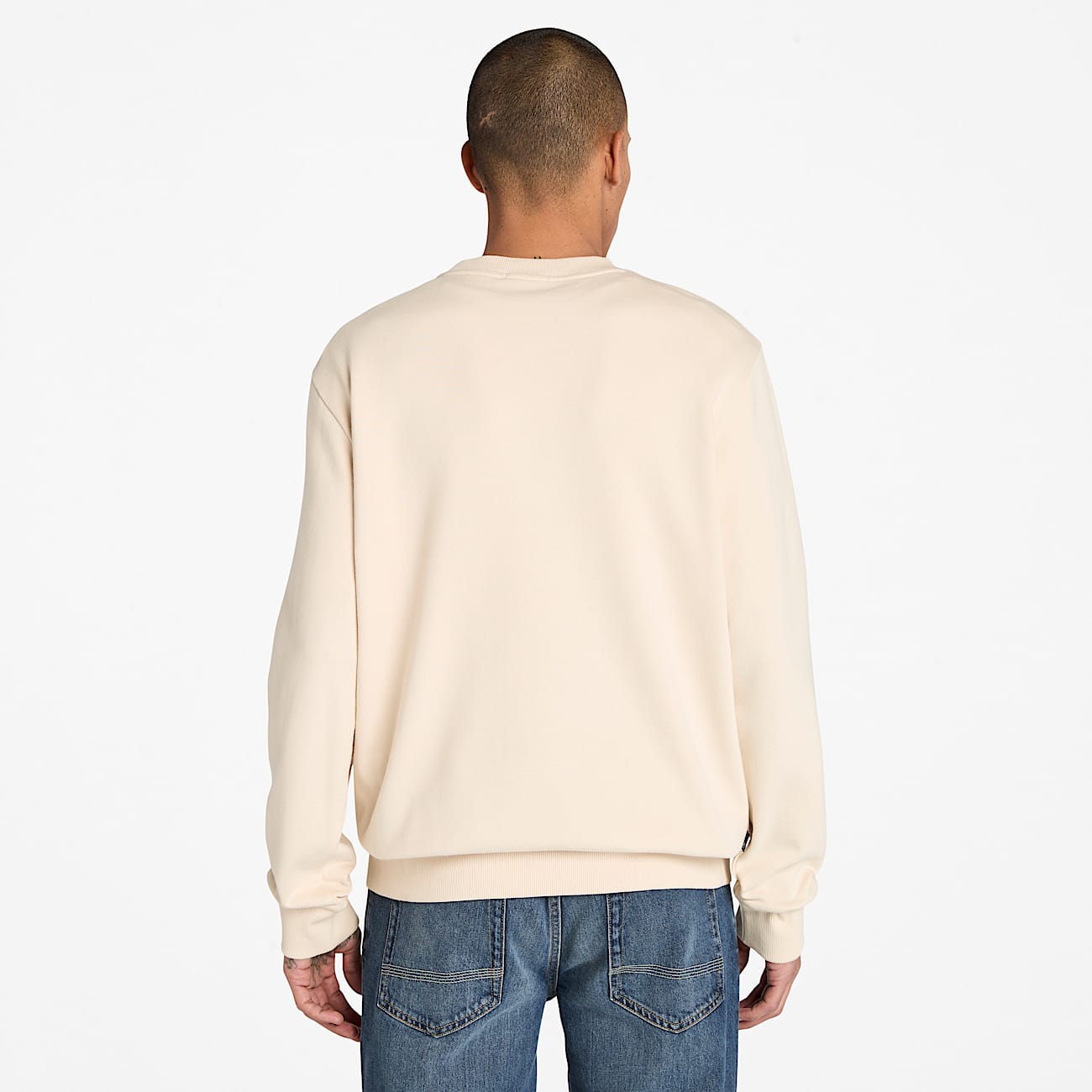 Seasonal Graphic Crewneck Sweatshirt for Men in Beige