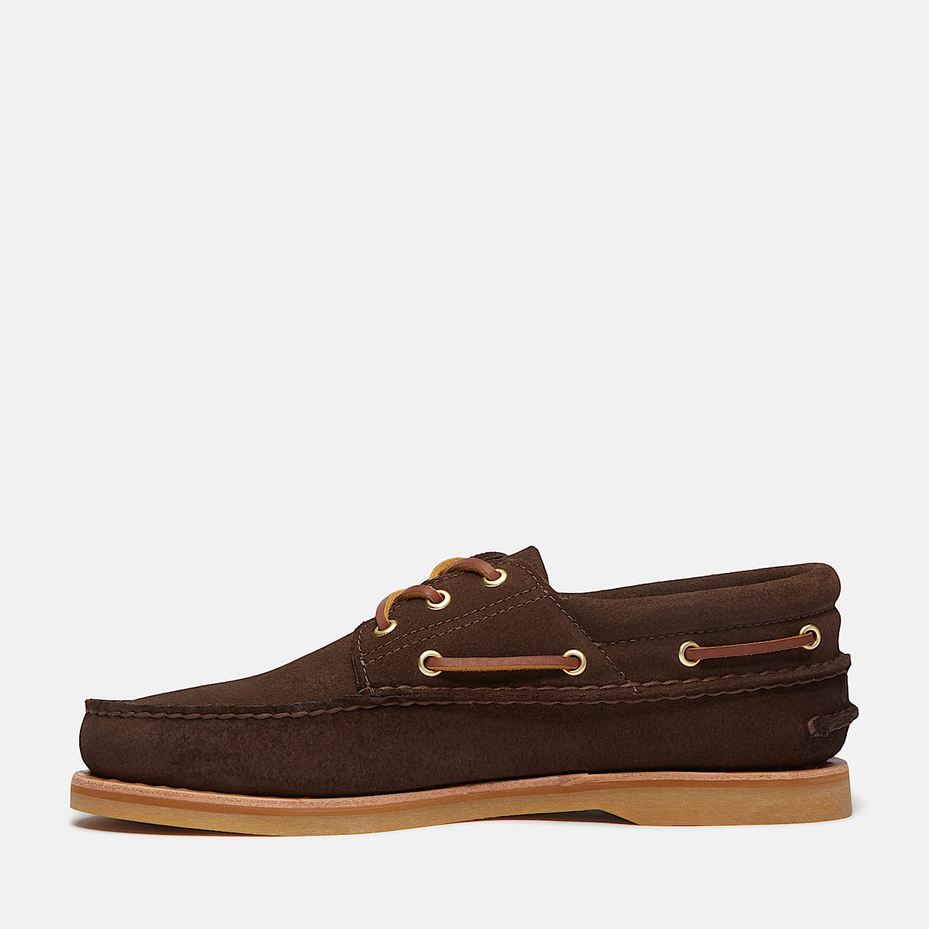 Crafted Suede Boat Shoe for Men in Dark Brown