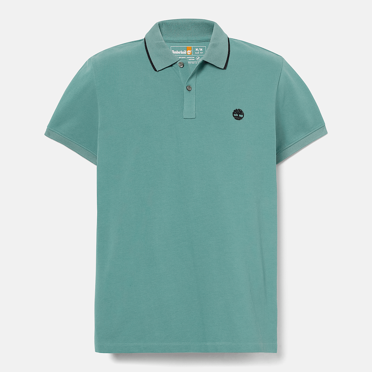 Polo a col imprime Millers River pour homme en pin maritime