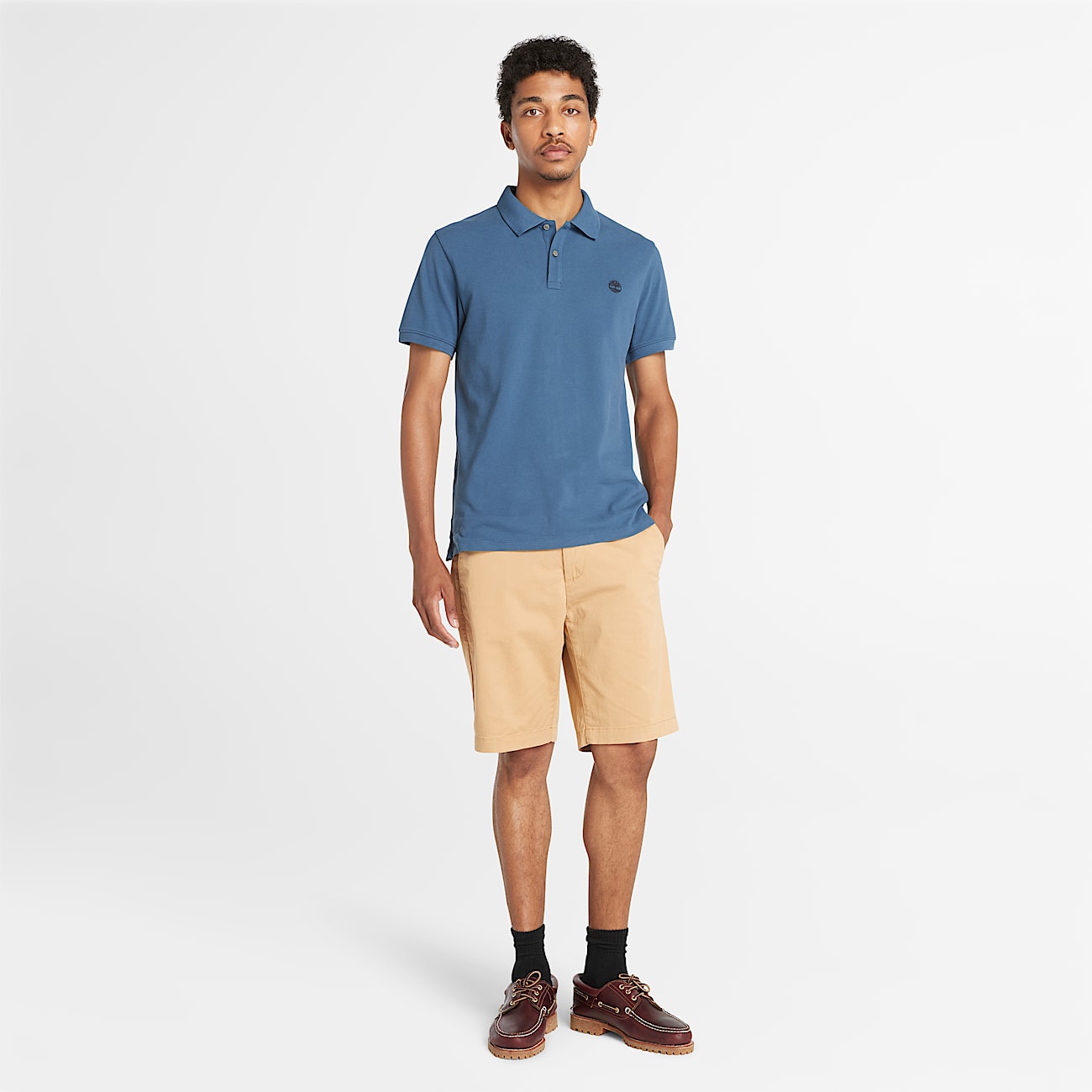 Millers River Slim Fit Pikee Polohemd fur Herren in Dunkelblau