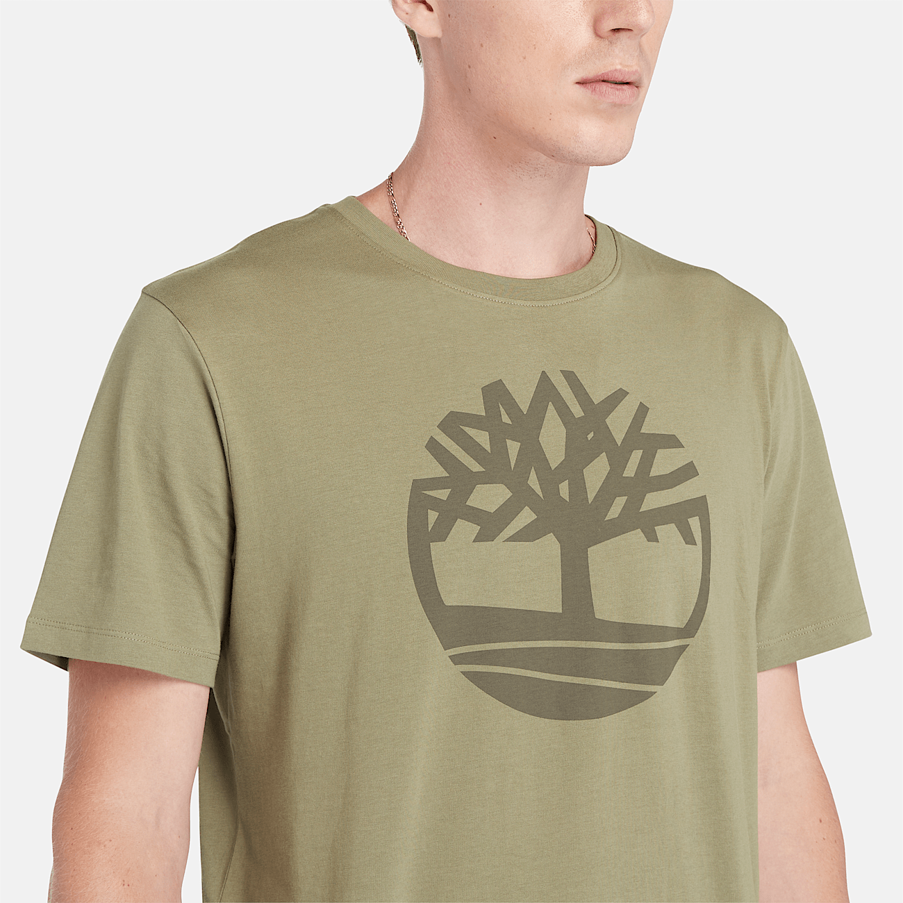 Kennebec River T-Shirt mit Baum-Logo für Herren in Hellgrün
