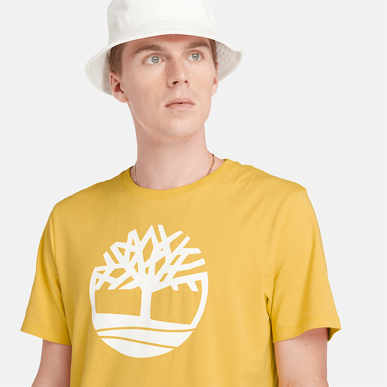Kennebec River Tree Logo T-Shirt for Men in Yellow