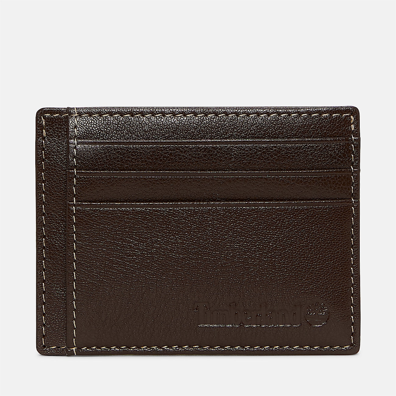 Milled Leather Card Holder for Men in Brown
