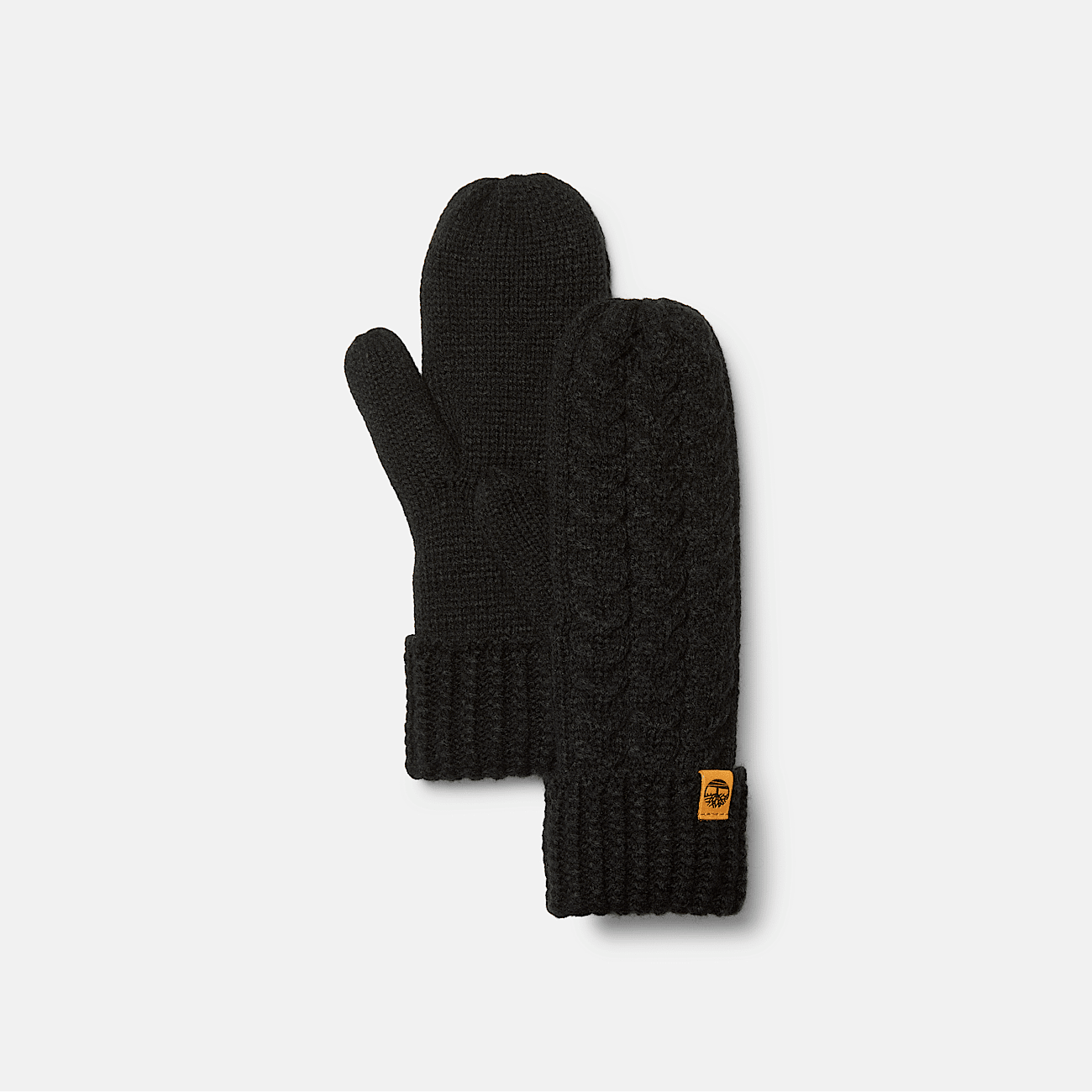 Cable Mitten for Women in Black