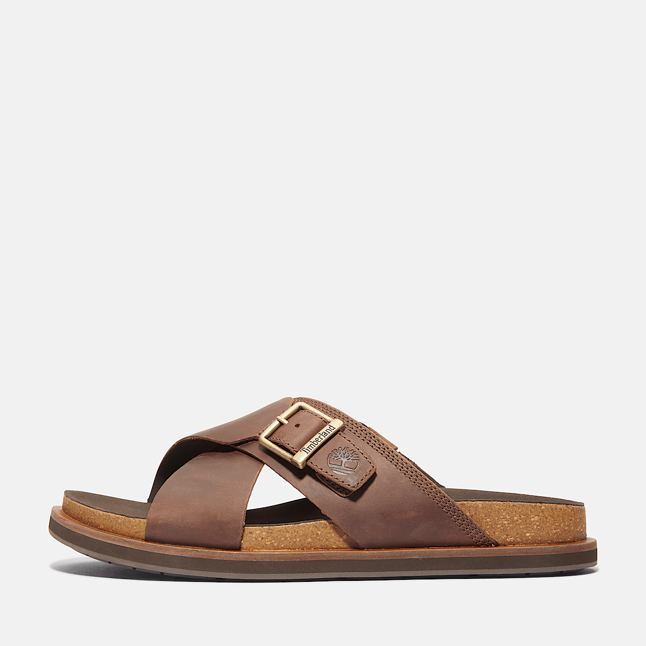 Amalfi Vibes Cross Strap Sandal for Men in Dark Brown