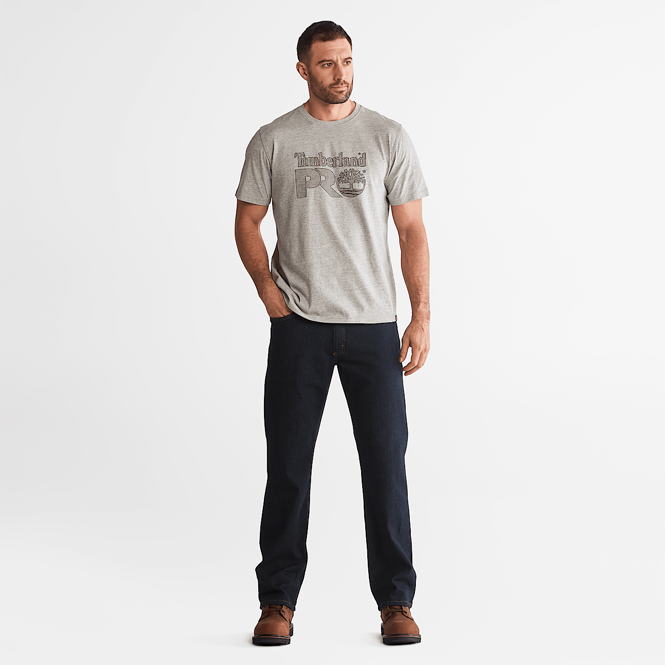 Timberland PRO® Textured Graphic T-Shirt for Men in Grey