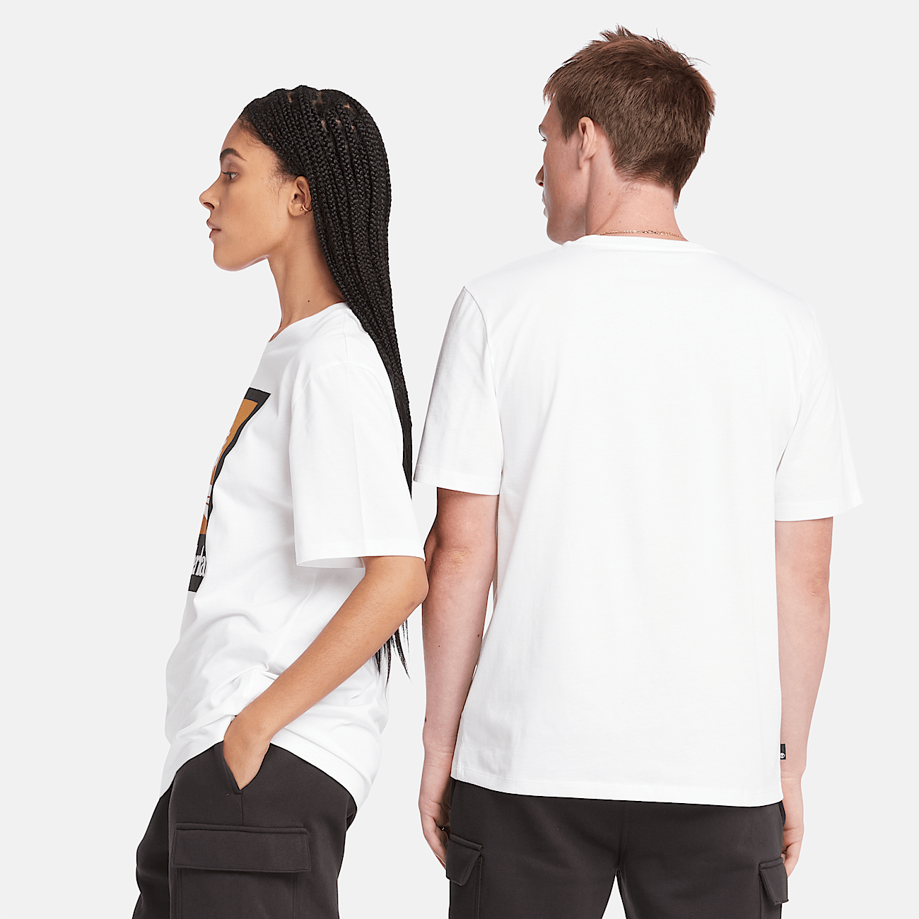 All Gender Stack Logo T Shirt In White