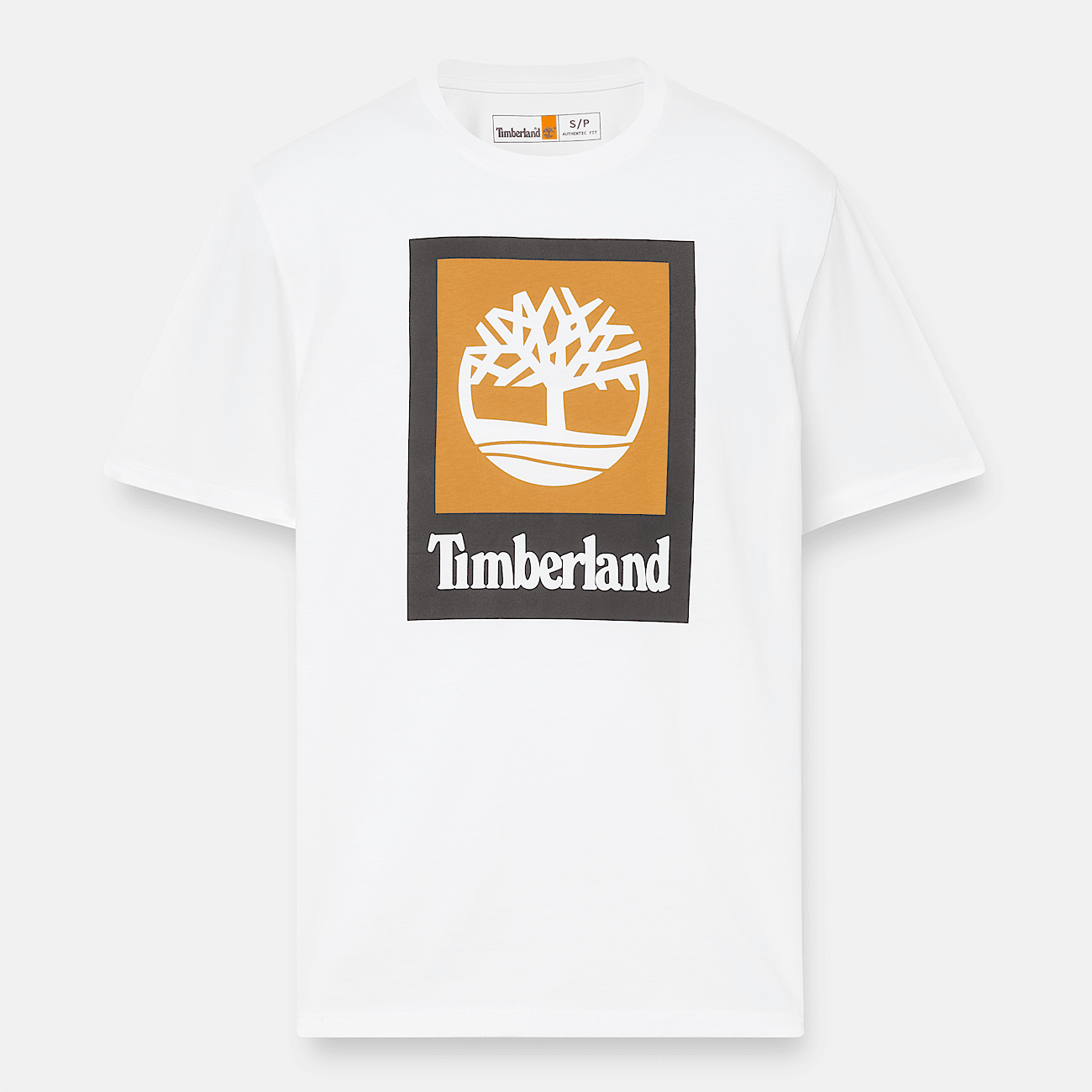 T-shirt Stack Logo All Gender in bianco