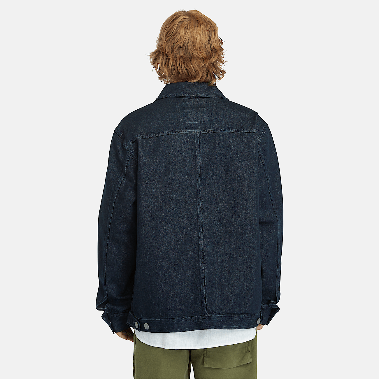 Refibra™ Technology Denim Trucker Jacket for Men in Indigo