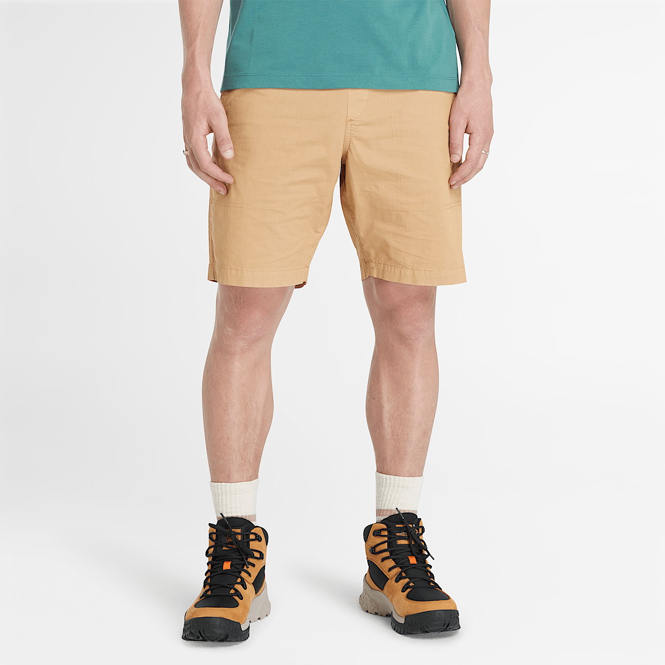 Garment Dye Poplin Shorts for Men in Yellow