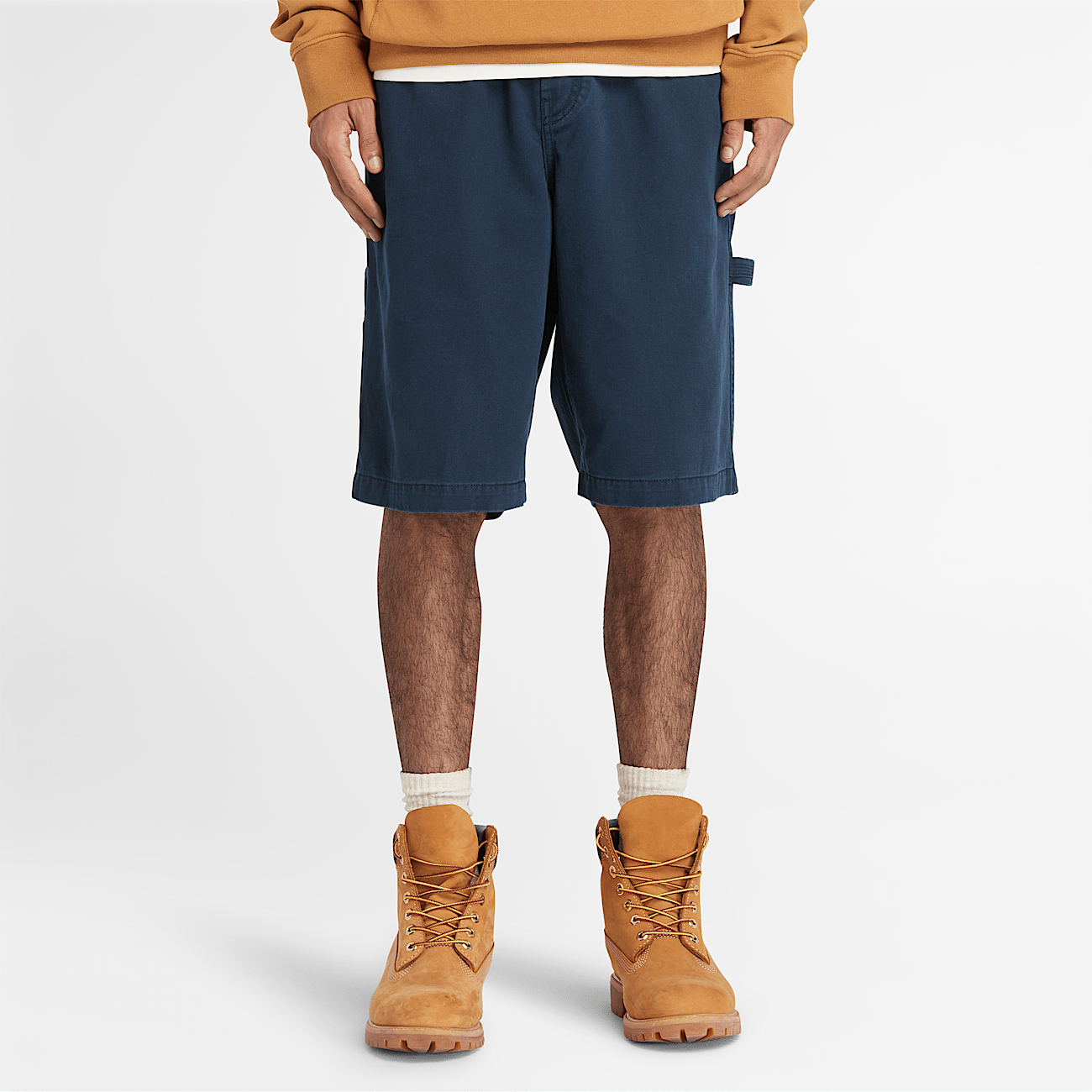 Heavy Twill Carpenter Shorts for Men in Navy