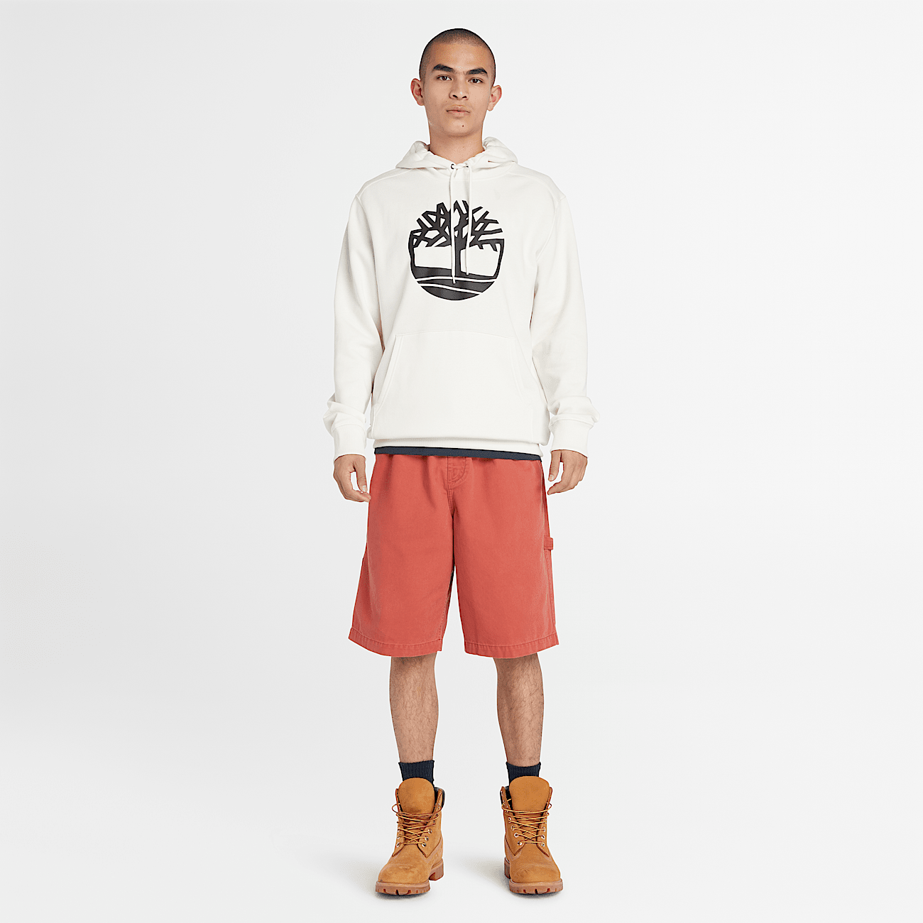 Heavy Twill Carpenter Shorts for Men in Red