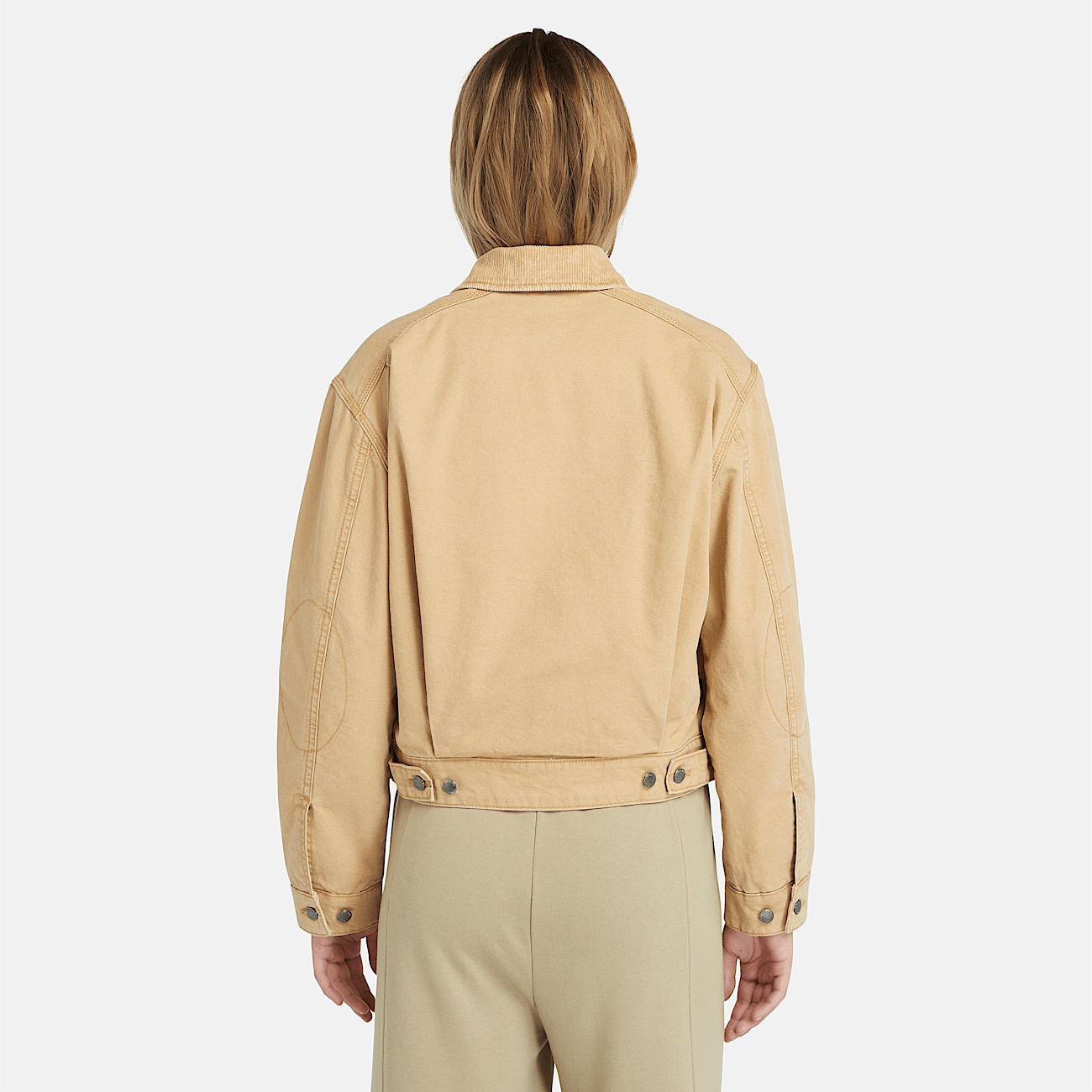 Bomber en toile délavée Strafford pour femme en jaune