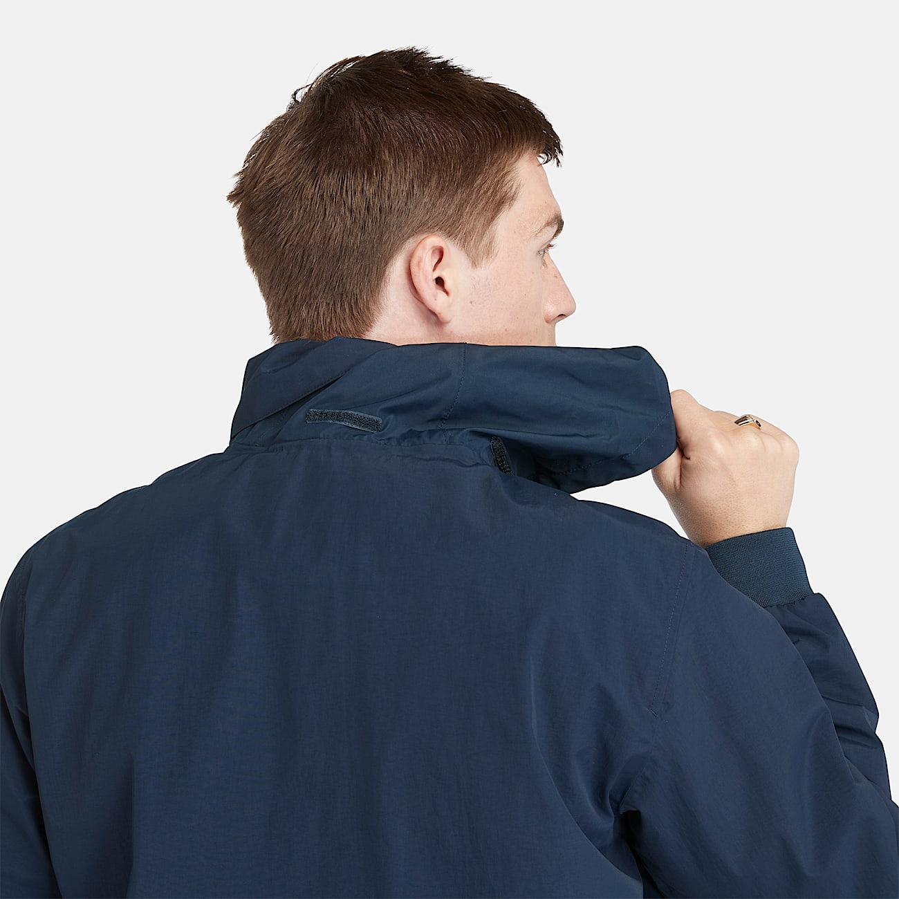 Blouson bomber résistant à l'eau pour homme en bleu foncé