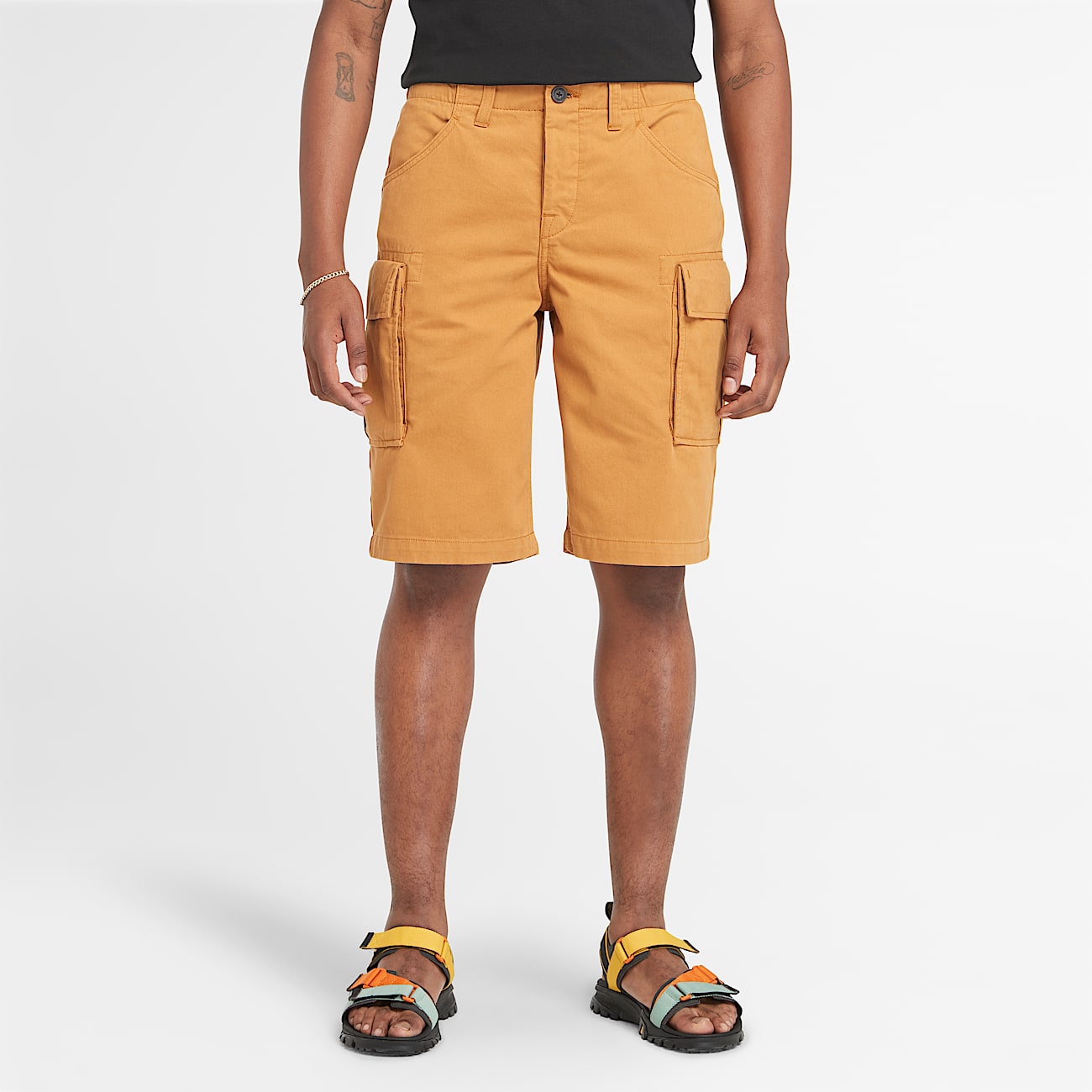 Brookline Twill Cargo Short for Men in Yellow