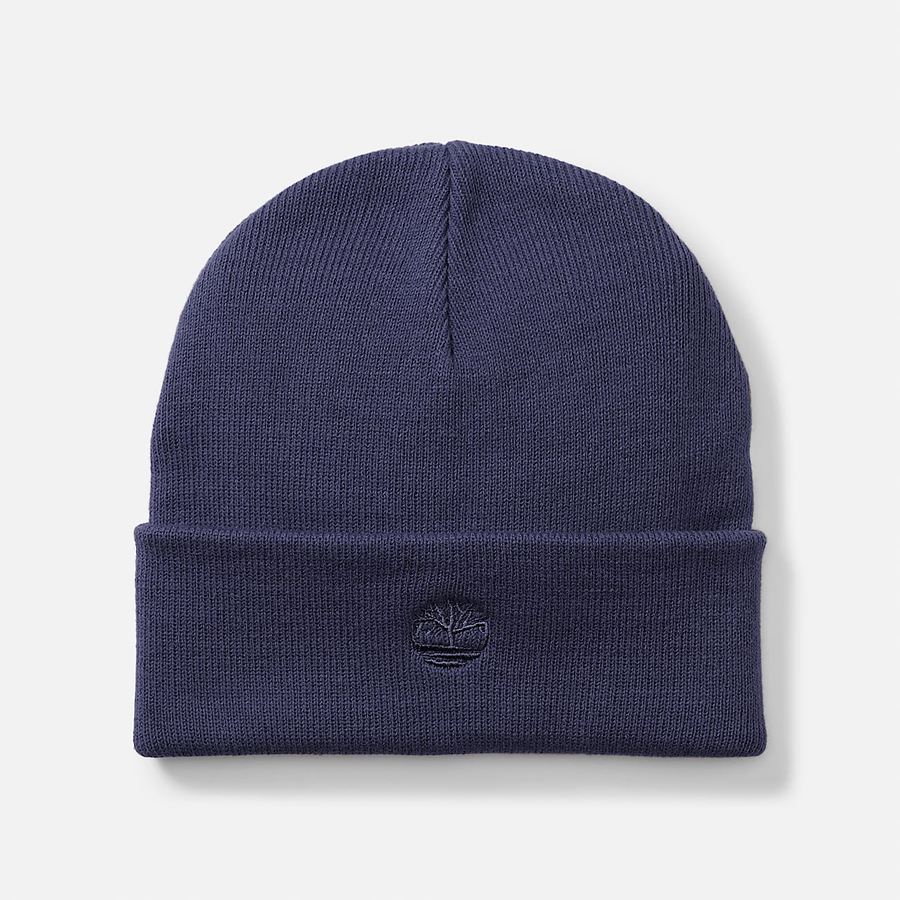 Cuff Beanie With Embroidered Logo for Men in Dark Blue