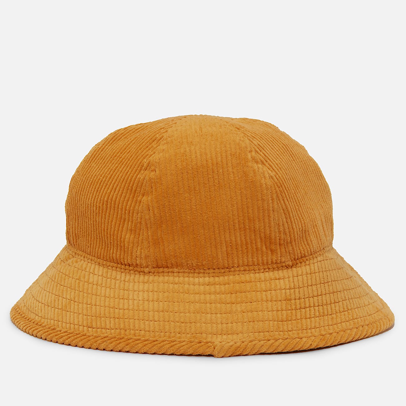 All Gender Round Top Corduroy Bucket Hat in Yellow