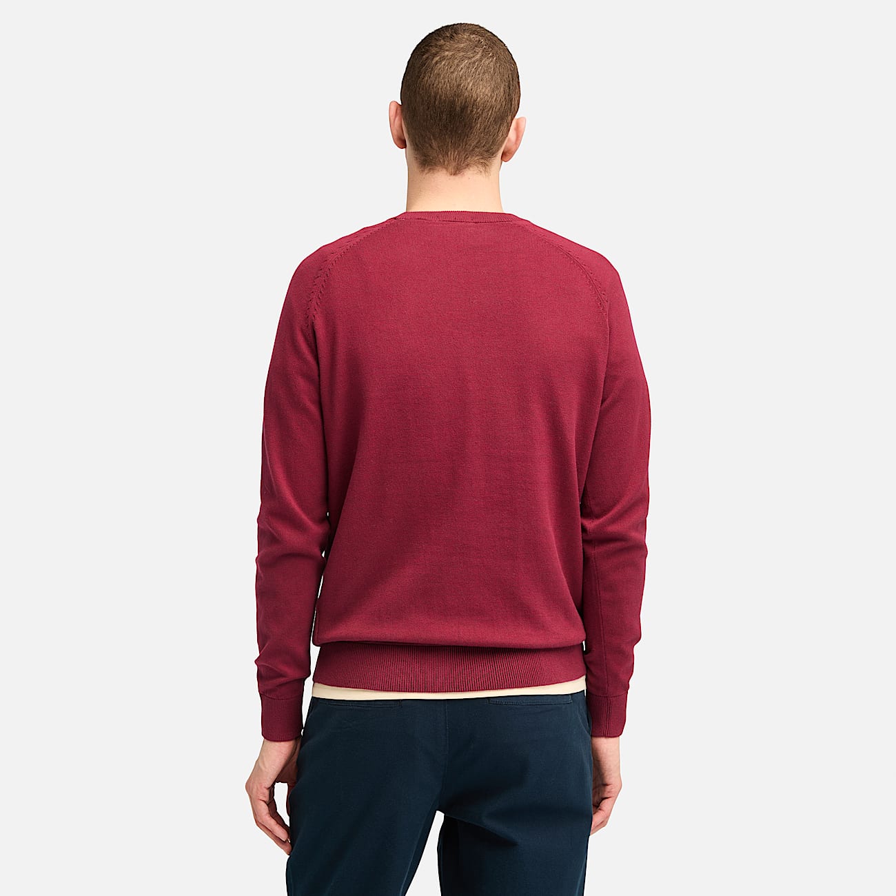 Williams River Cotton Raglan Jumper for Men in Red