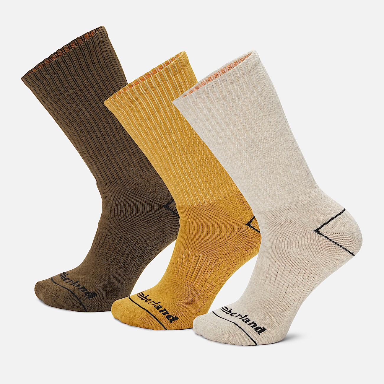 All Gender Bowden 3 Pair Pack Crew Socks in Yellow